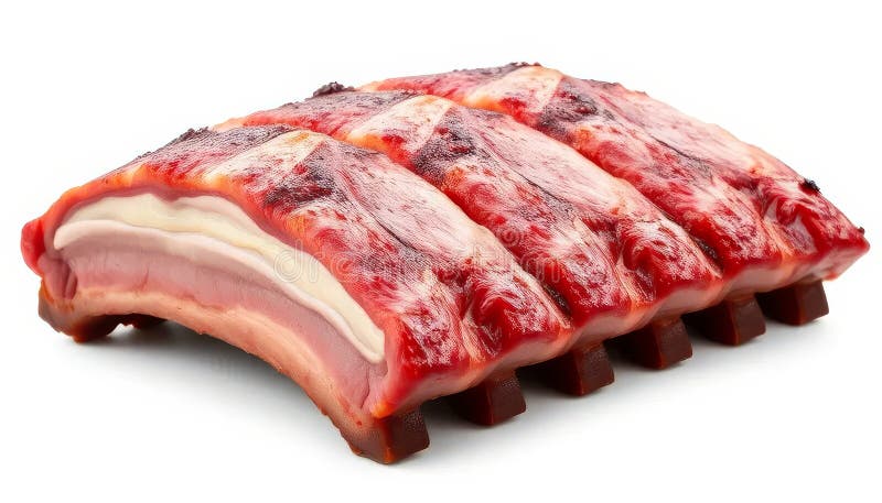 Rack of Ribs with a White Background Stock Image - Image of dinner ...