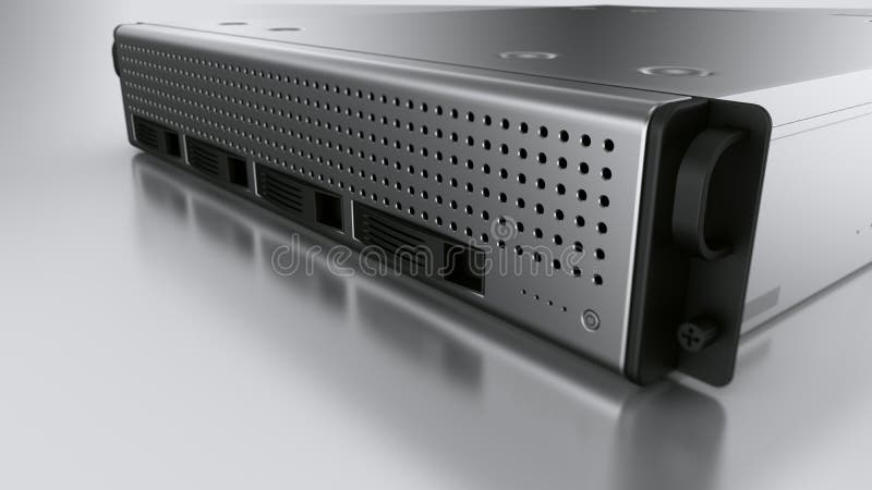 Rack Server on White Background Stock Illustration - Illustration of ...