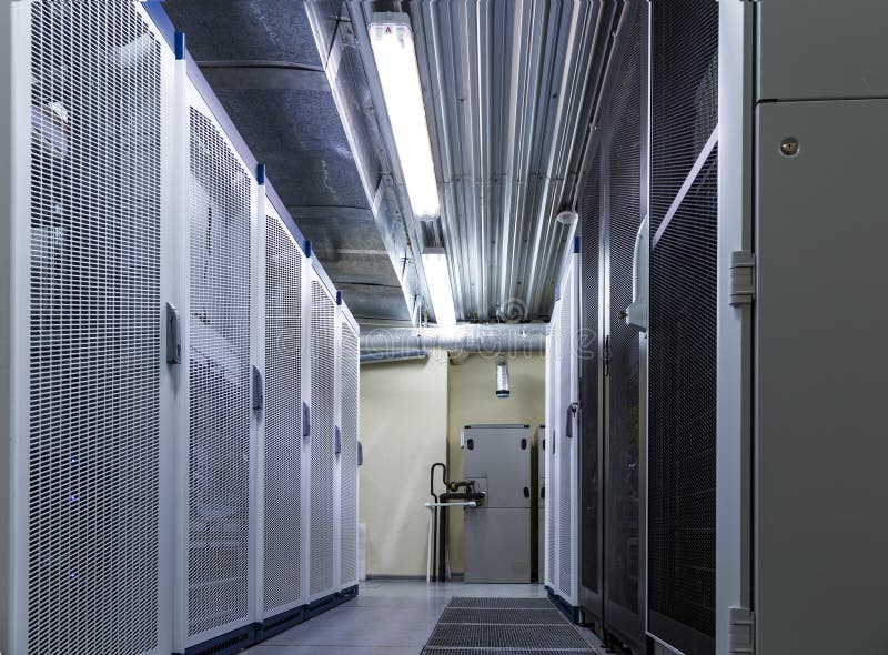 Rack Server Hardware in Big Data Center Stock Image - Image of company ...