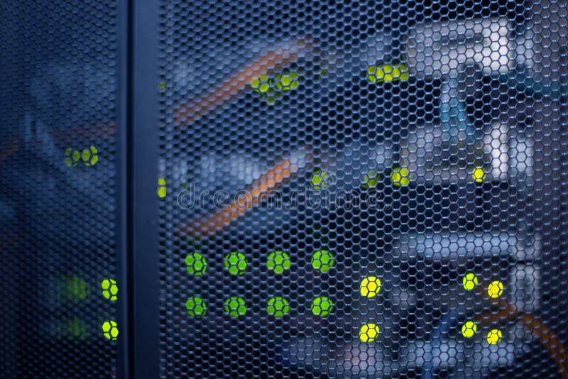 Rack Server Porta Metallica Miele Fotografia Stock - Immagine di ...