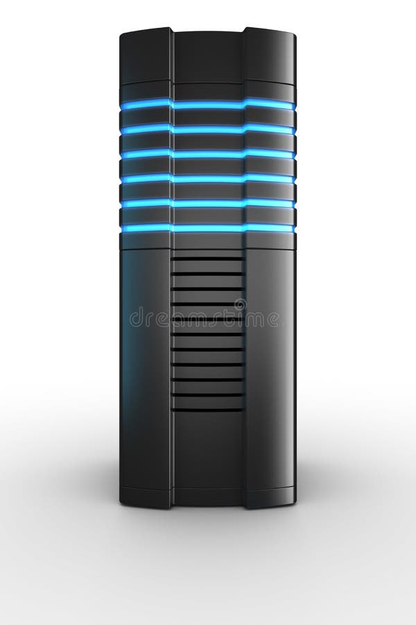 Rack Server on White Background Stock Illustration - Illustration of ...