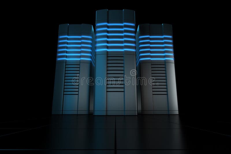 Futuristic servers stock illustration. Illustration of connected - 2276773