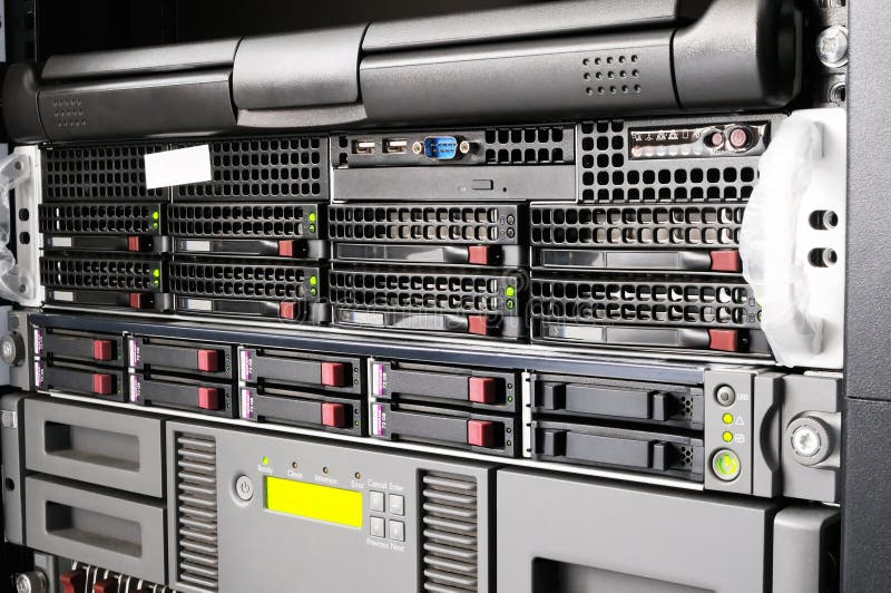 Rack servers stock image. Image of black, array, mounted - 21147885