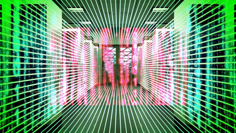 Red Binary Code Falling Down - Matrix Concept - 3D, 4k Animation Stock ...