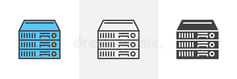 Rack Servers icon stock vector. Illustration of communication - 146390183