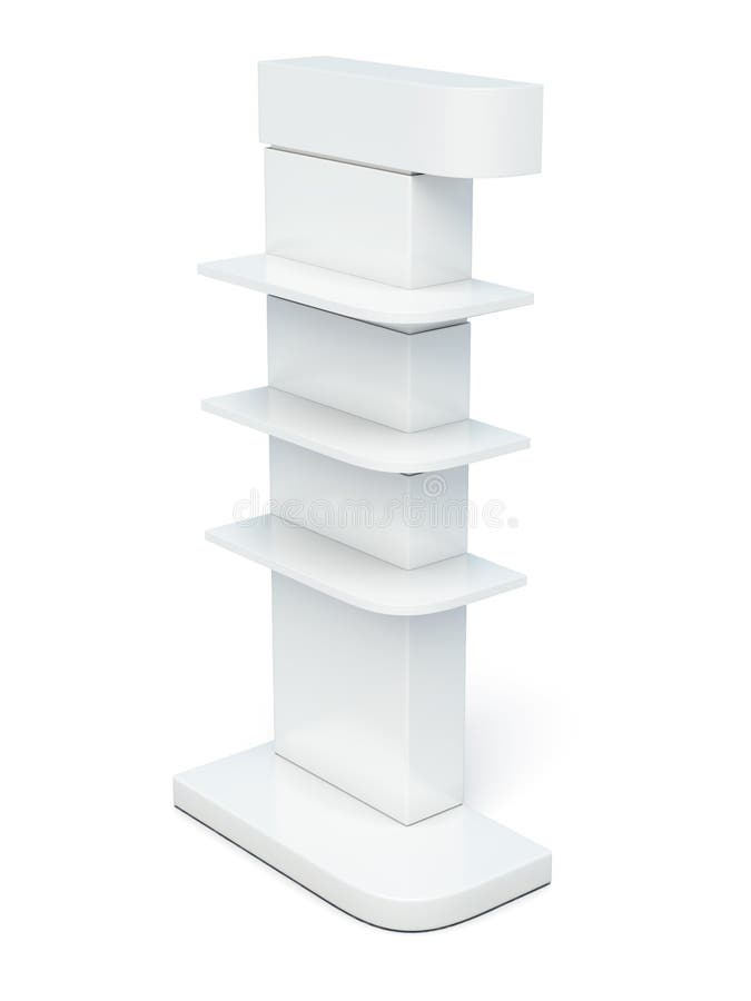 Rack with Shelves on a White Background. 3d Render Image Stock ...