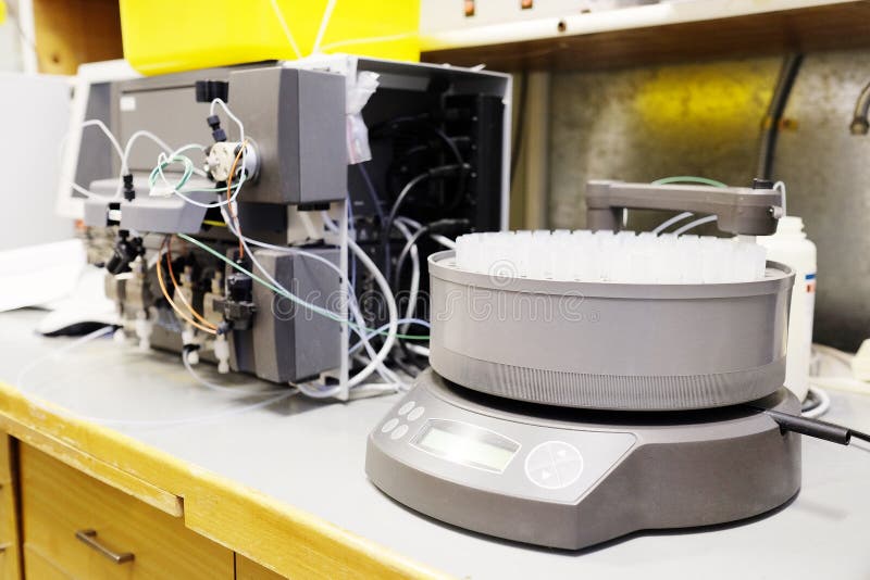 Rack of test tubes stock image. Image of zoom, automated - 51428921