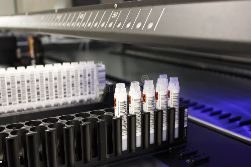 Rack with Test Tubes of Blood for Laboratory Analysis Editorial Image ...