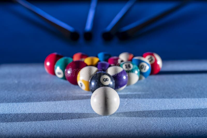 Racked Billiard Balls Close Up Stock Photo - Image of game, sphere: 2528438