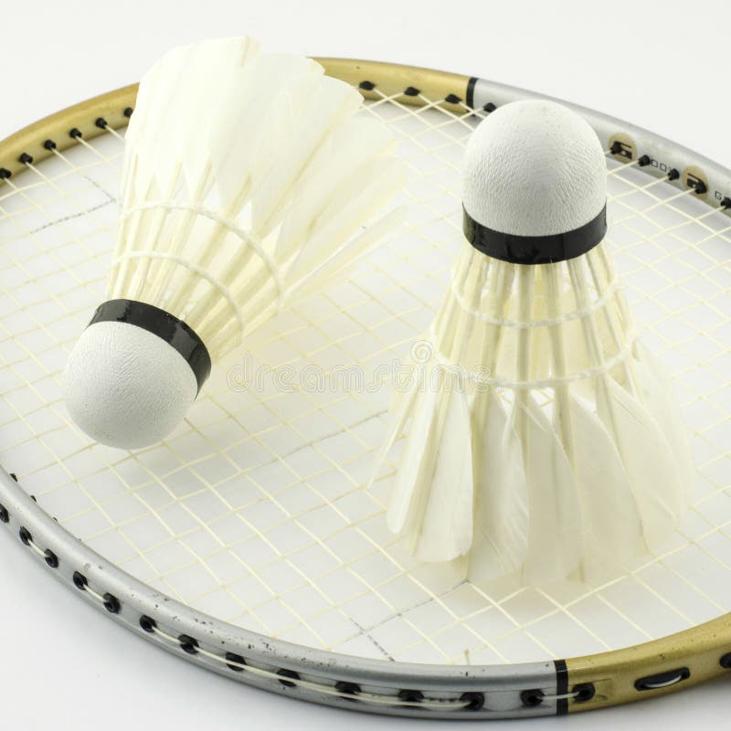 Racket Badminton With Shuttle Stock Photo - Image of communication ...