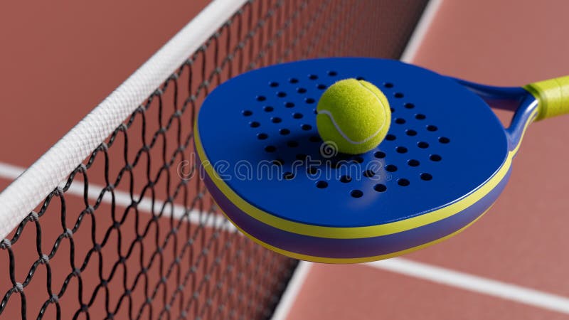 Racket and Ball Close-up - Ideal for Playing Paddle Tennis. Stock ...