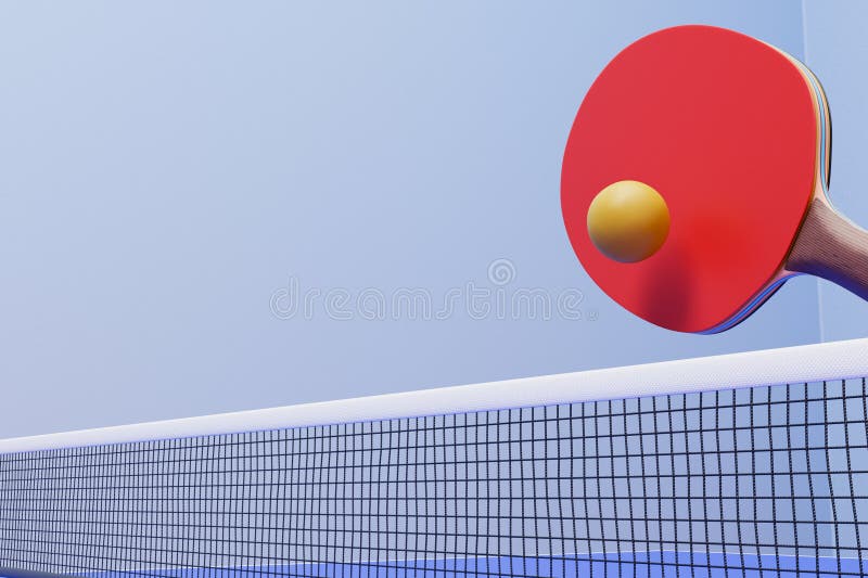 Racket Hits the Ball of Table Tennis, Ping Pong Stock Illustration ...