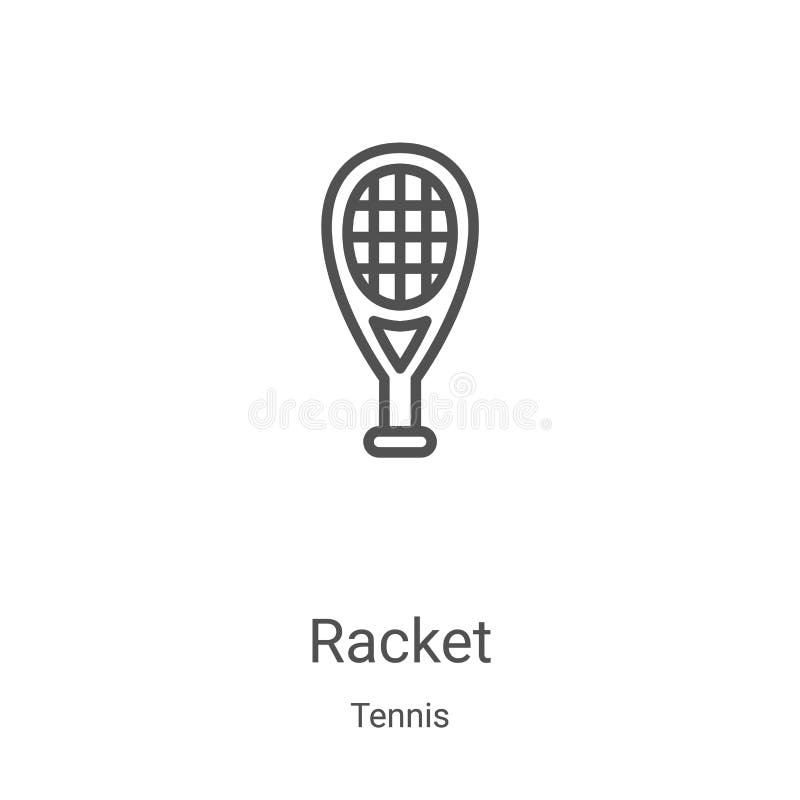 Racket Icon Vector from Tennis Collection. Thin Line Racket Outline ...