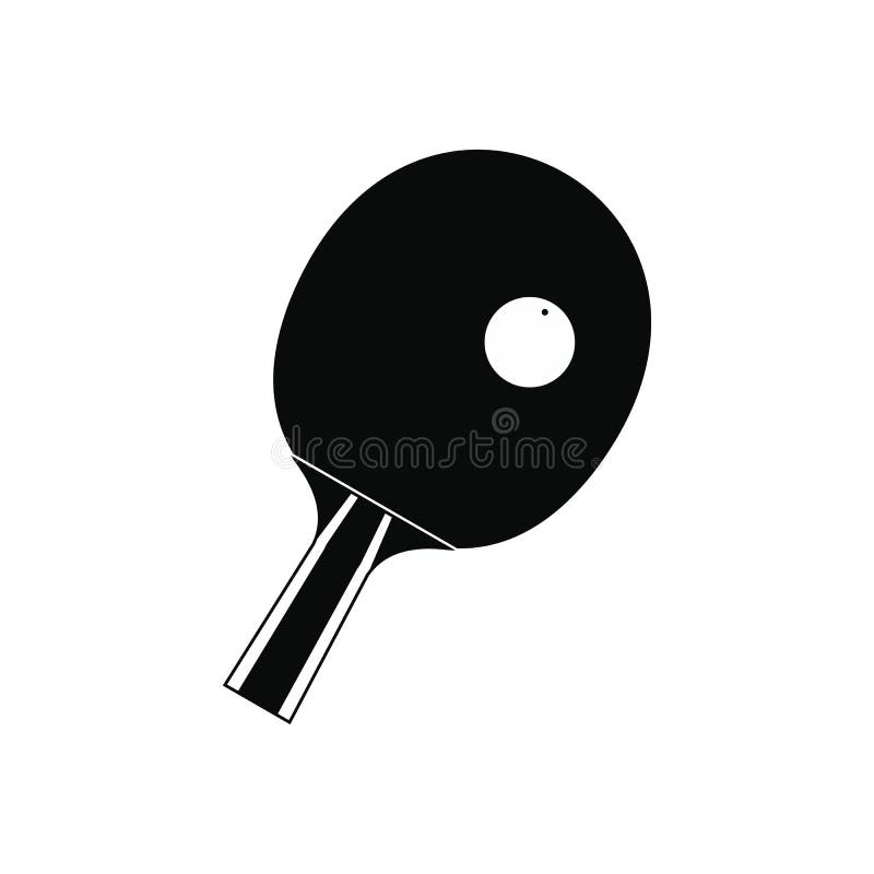 Racket for Playing Table Tennis Icon Stock Illustration - Illustration ...