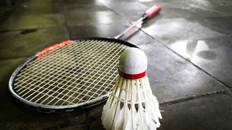 Racket and shuttlecock stock image. Image of shuttlecock - 218987897