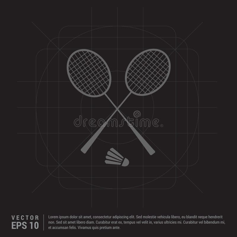 Racket and Shuttlecock. Kids Toys Theme Stock Vector - Illustration of ...