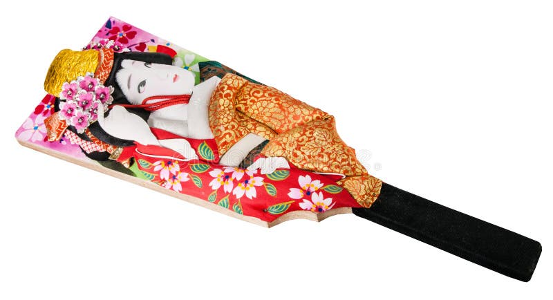 A Racket Used for the Traditional Game Hanetsuki Japan . Stock Photo ...