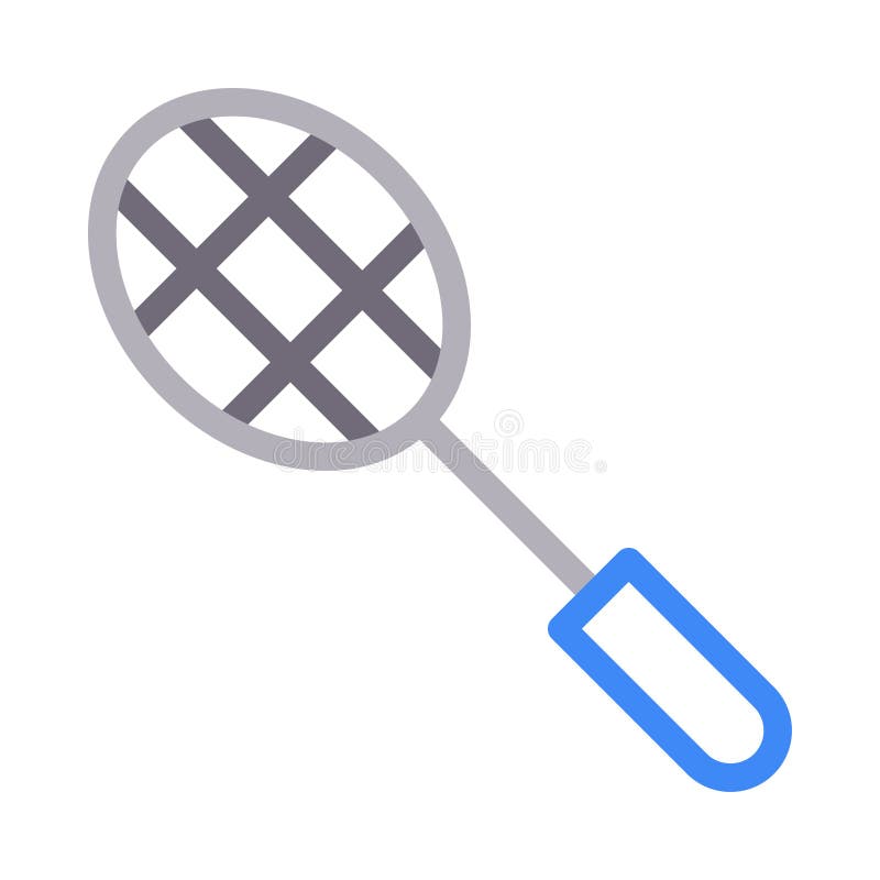 Racket Vector Color Line Icon Stock Vector - Illustration of badminton ...