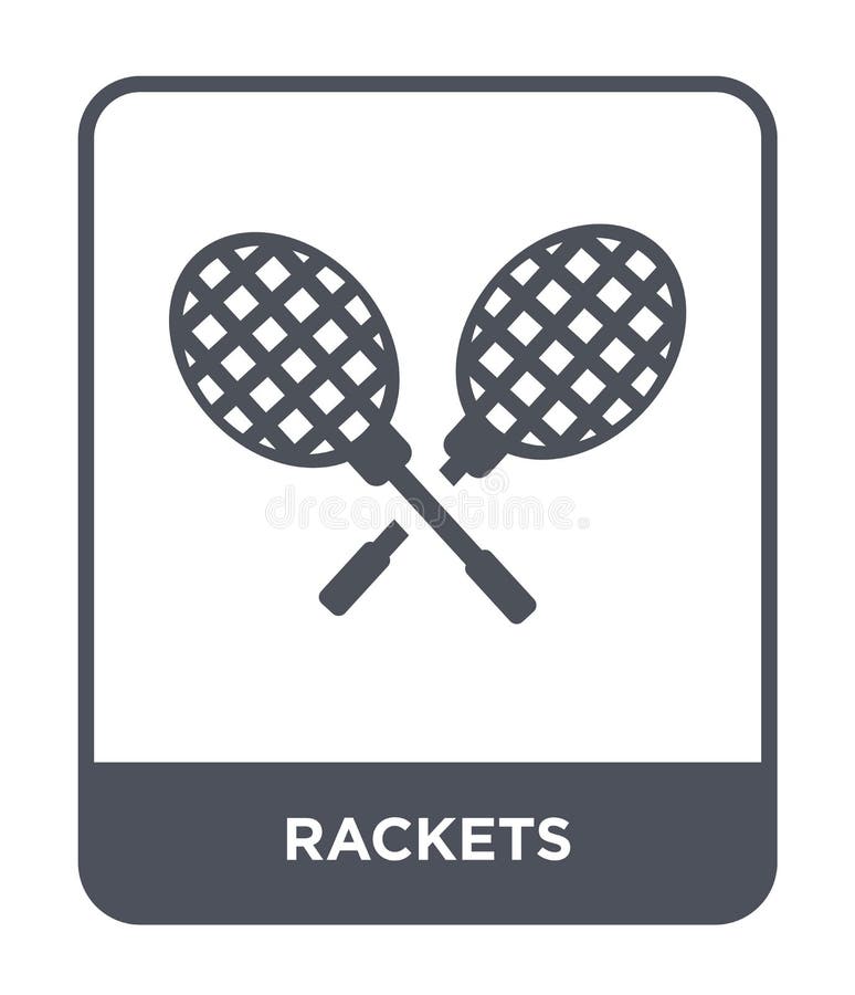 Rackets Icon Vector Sign and Symbol Isolated on White Background ...