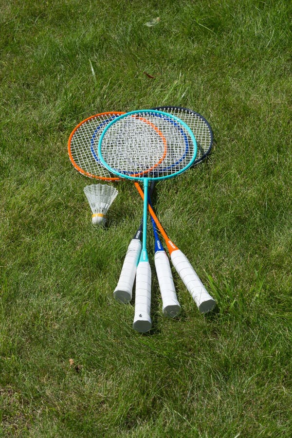 Rackets for Badminton on a Bright Sunny Day. View from Above, Drawing ...