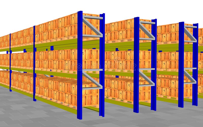 Racking stock illustration. Illustration of render, stack - 13866050