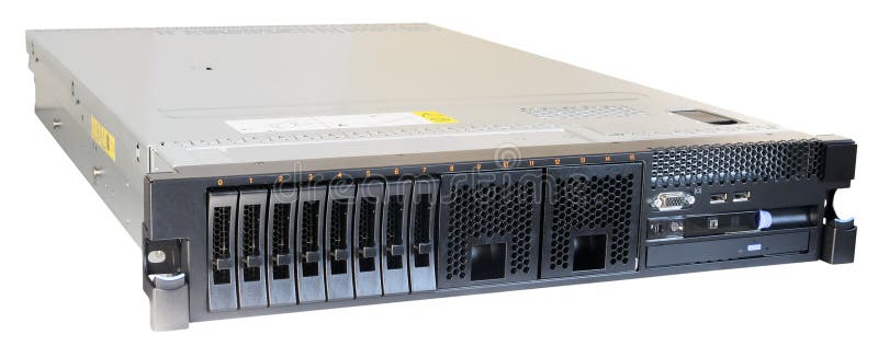 Rackmount Server Isolated on White Stock Photo - Image of server ...