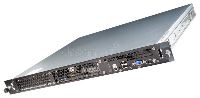 Rackmount Server Isolated on White Stock Photo - Image of server ...