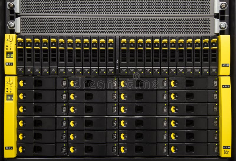 Network Server Rack Hard Disks Stock Image - Image of mining, server ...