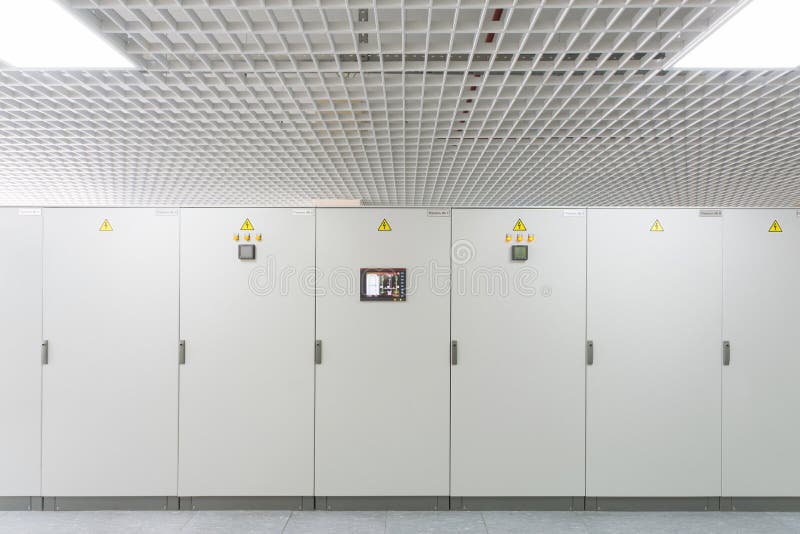 Racks with Equipment for Telecom. Stock Photo - Image of current, floor ...