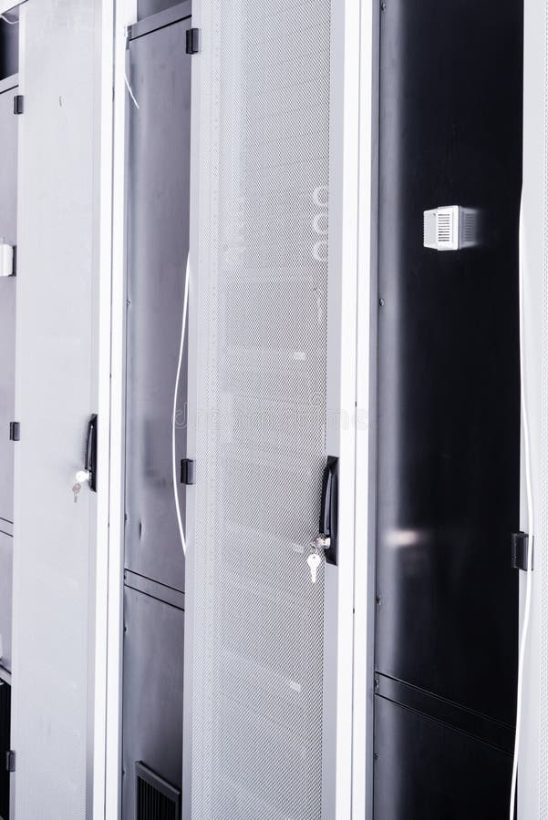 Racks Filled with Computer Hardware Inside Internet Datacenter Stock ...