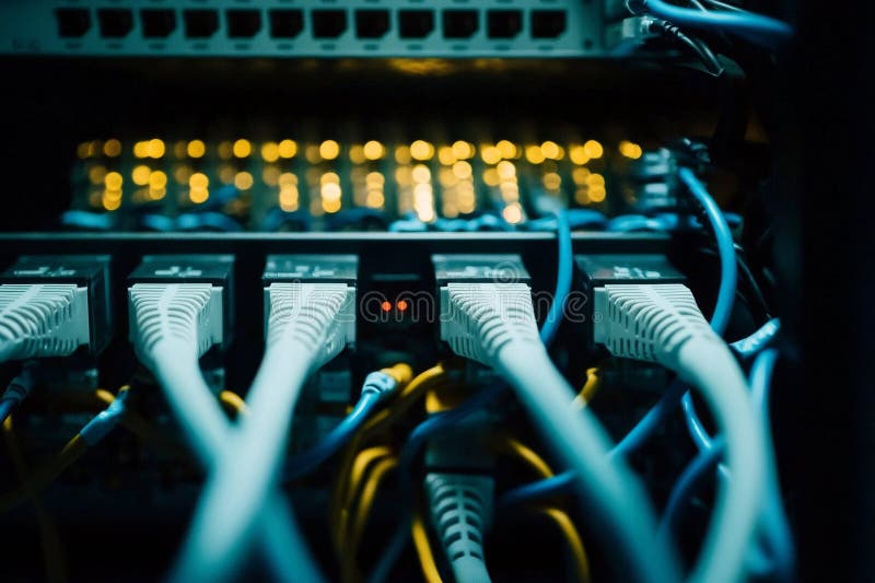 Racks Filled with Wires and Cables Stock Image - Image of mount ...