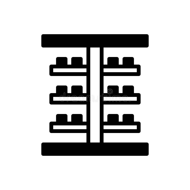 Black Solid Icon for Racks, Product and Equipment Stock Vector ...