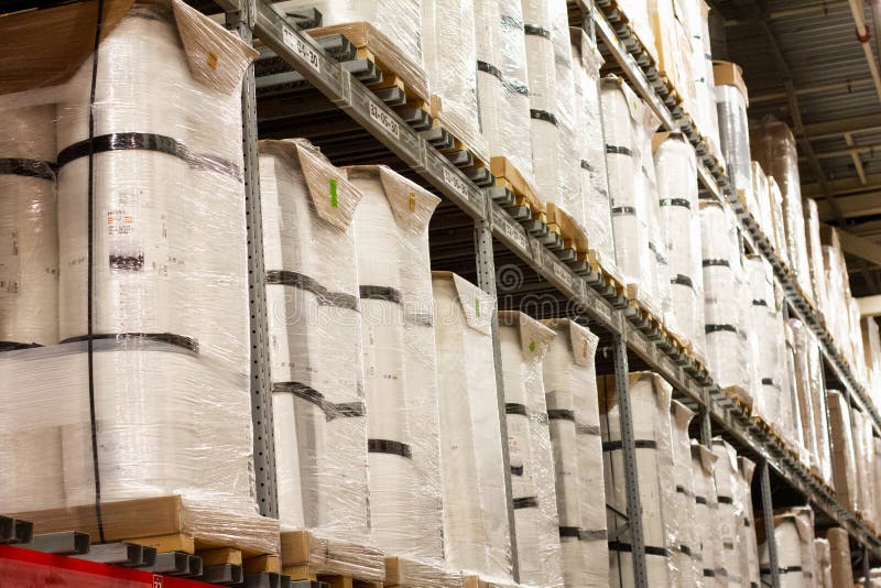 Racks with Large Boxes, Storage Warehouse. Room for Storing Parcels ...