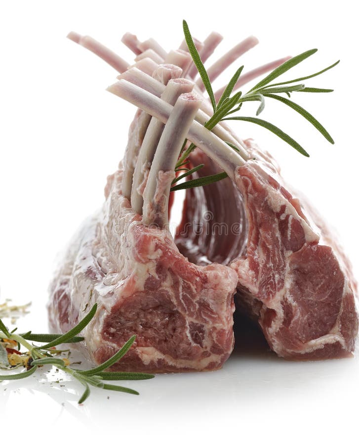 Racks of Raw Lamb Ribs stock image. Image of uncooked - 34111133