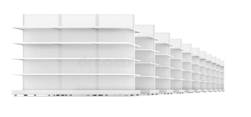 Racks with Shelves Isolated on White Background Stock Illustration ...