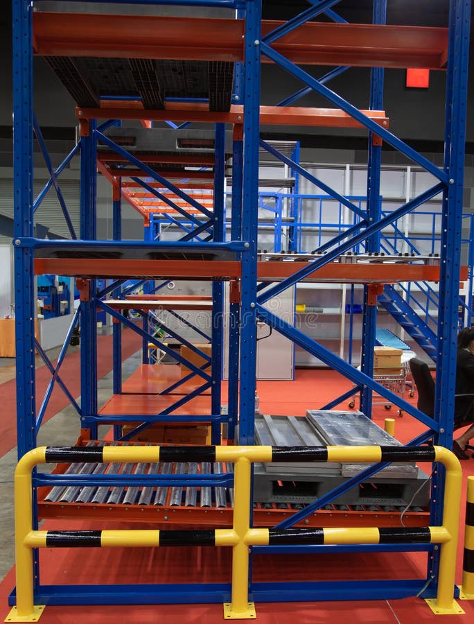 Racks in warehouse stock image. Image of cargo, shipping - 159615101
