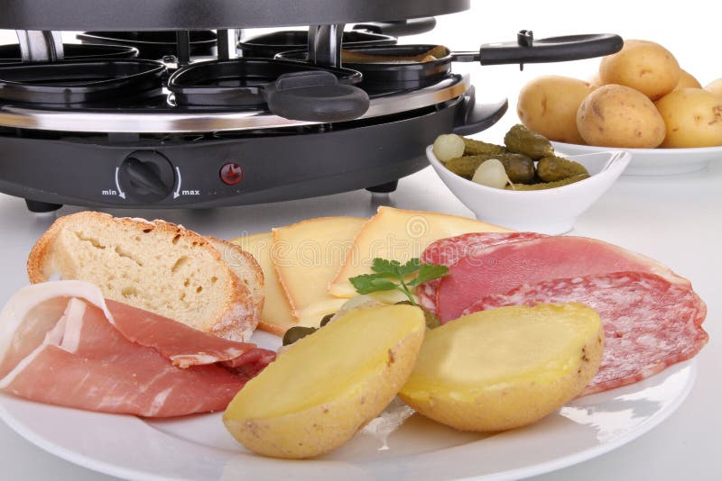 Raclette stock image. Image of raclette, dinner, plate - 18778645