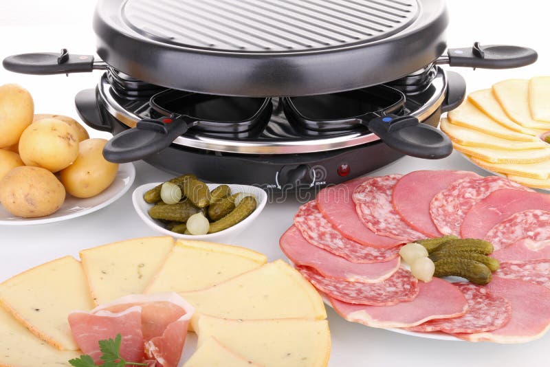 Raclette stock image. Image of raclette, dinner, sausage - 19175161