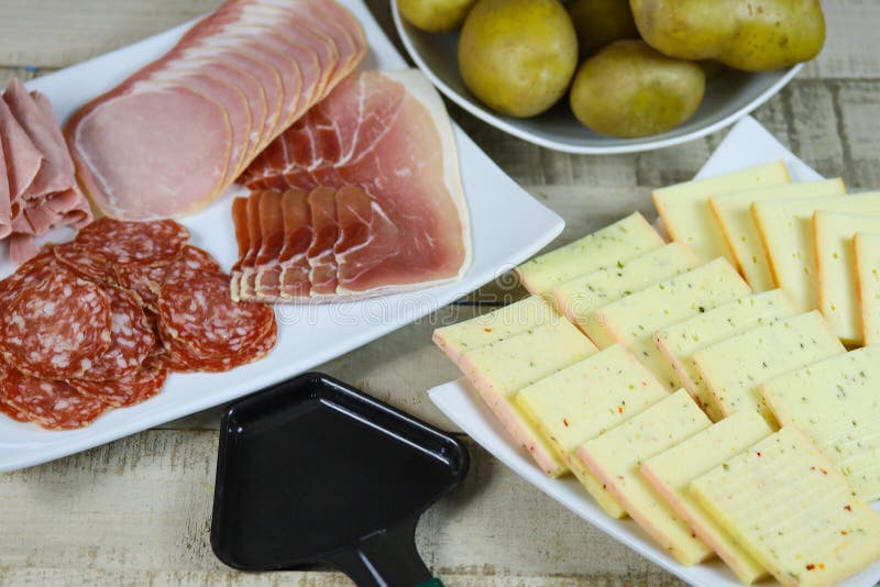 Raclette cheese stock photo. Image of france, plate - 173855592