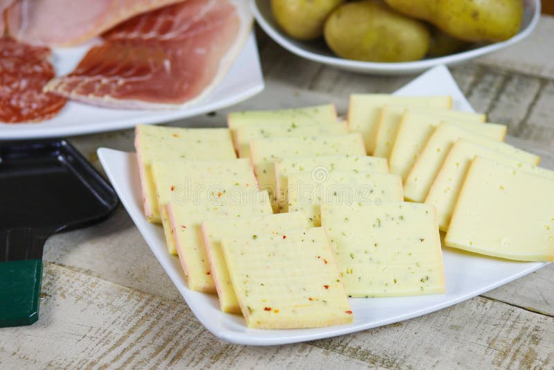 Raclette cheese stock photo. Image of french, table - 173840608