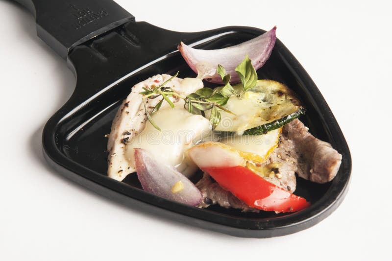 Raclette Pan with Various Vegetables Stock Image - Image of food ...
