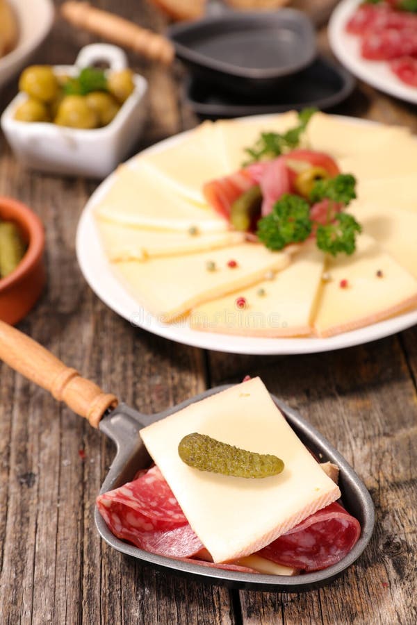 Raclette party stock photo. Image of close, traditional - 99225624