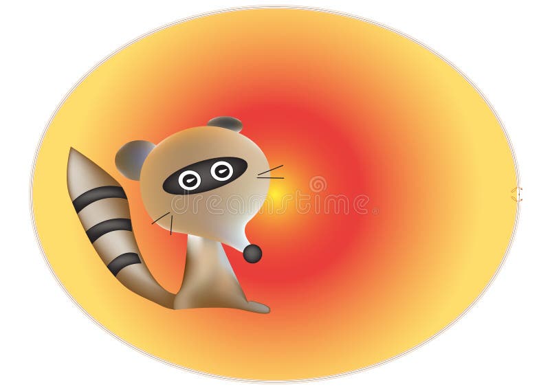 Racoon cartoon stock vector. Illustration of furred, gesture - 25129872