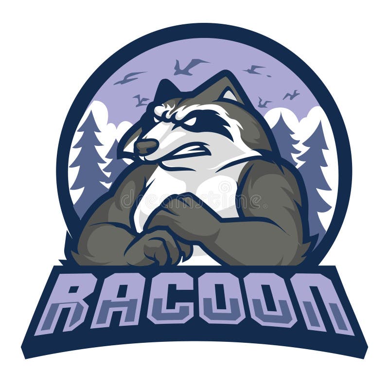 Racoon Mascot Gaming Logo Illustration Stock Vector - Illustration of ...