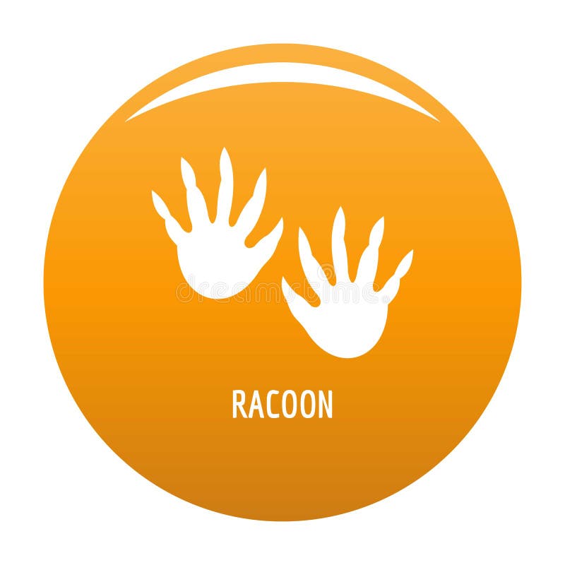 Racoon Step Icon Vector Orange Stock Vector - Illustration of racoon ...