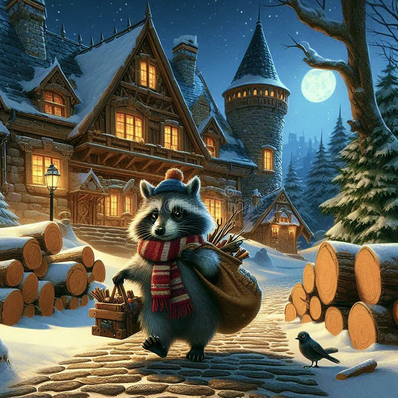 The racoon stock illustration. Illustration of character - 358508385