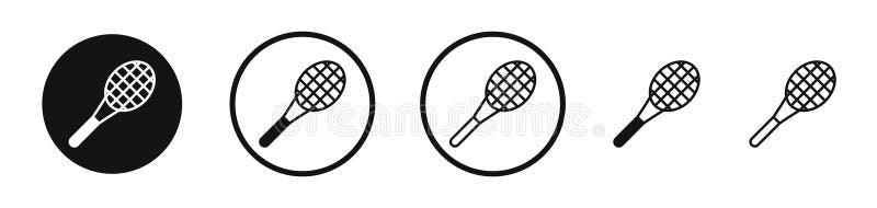 Racquet Icon Isolated on White Background Stock Illustration ...