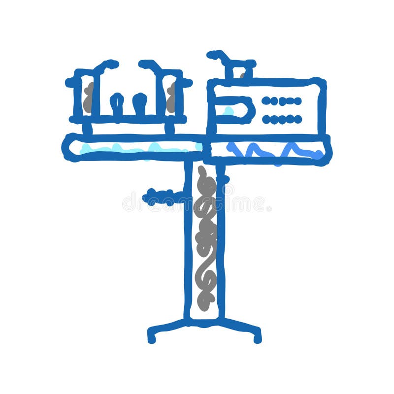 Racquet Stringing Machine Icon Doodle Illustration Stock Vector ...