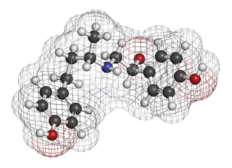 Ractopamine Feed Additive Molecule. 3D Rendering Stock Illustration ...