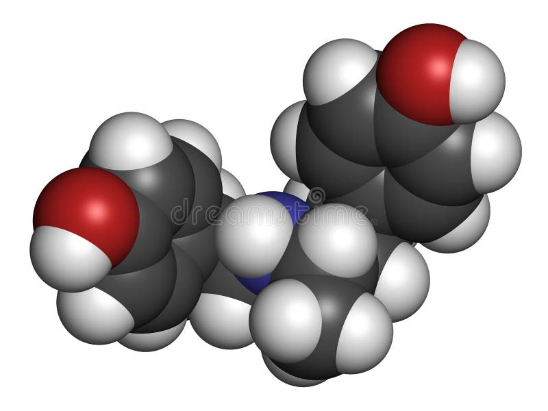 Ractopamine Feed Additive Molecule. 3D Rendering Stock Illustration ...